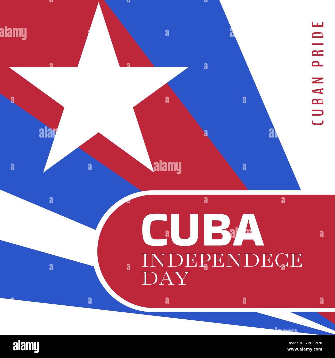 Composition of cuba independence day text over flag of cuba design on ...
