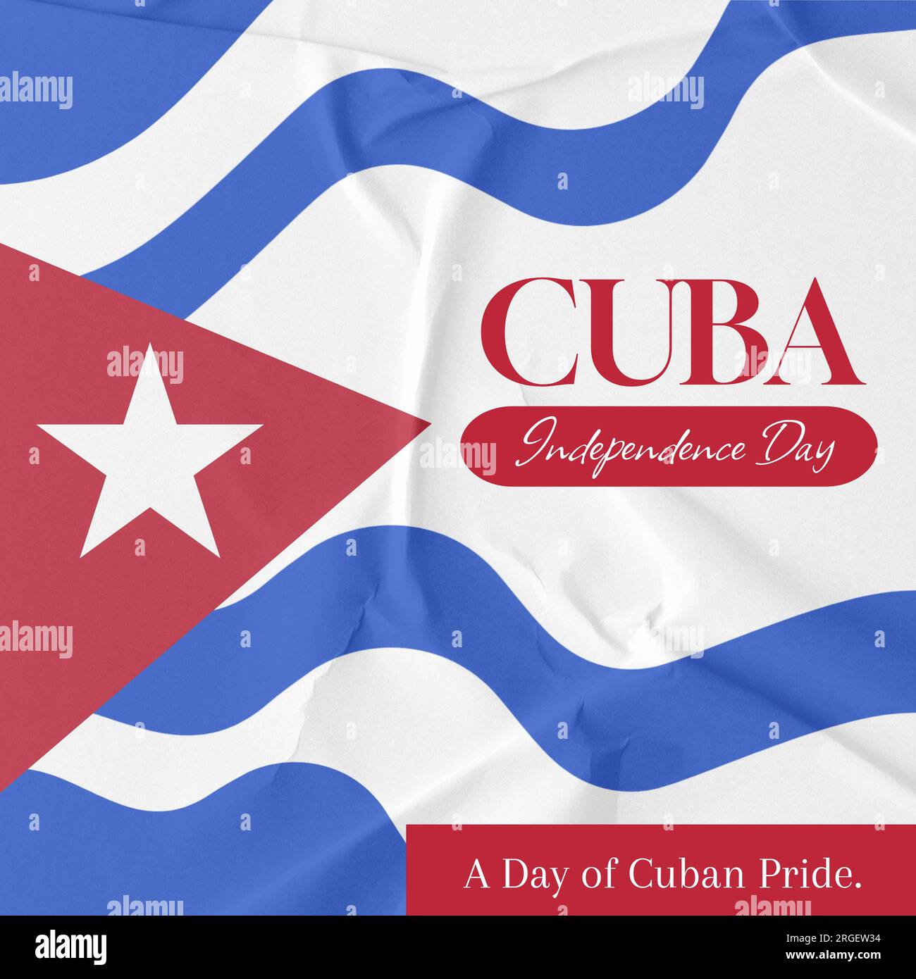 Composition of cuba independence day text over flag of cuba design on ...