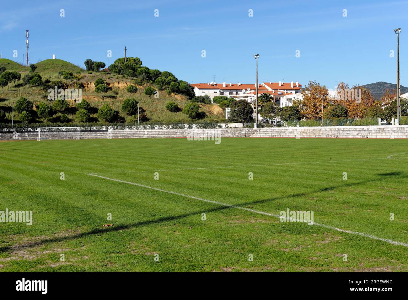 Empty football pitch stadium hi-res stock photography and images - Alamy