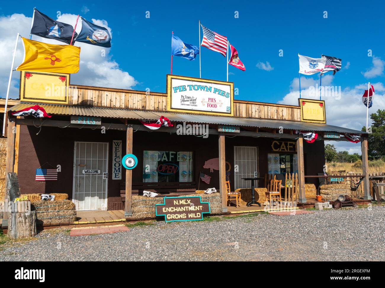 The Historic Pie Town, New Mexico Stock Photo - Alamy