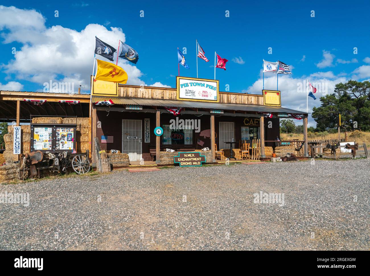 The Historic Pie Town, New Mexico Stock Photo - Alamy