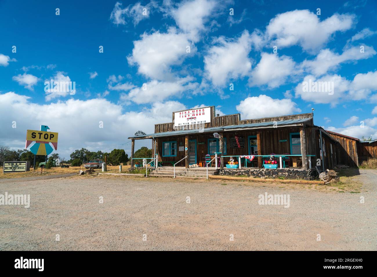 The Historic Pie Town, New Mexico Stock Photo - Alamy