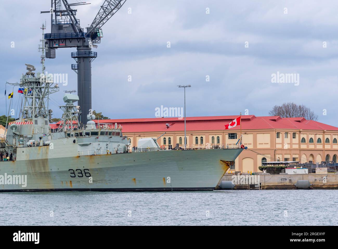 Sydney Aust 06 Aug 2023: Royal Canadian Navy Ship HMCS Montréal moored ...