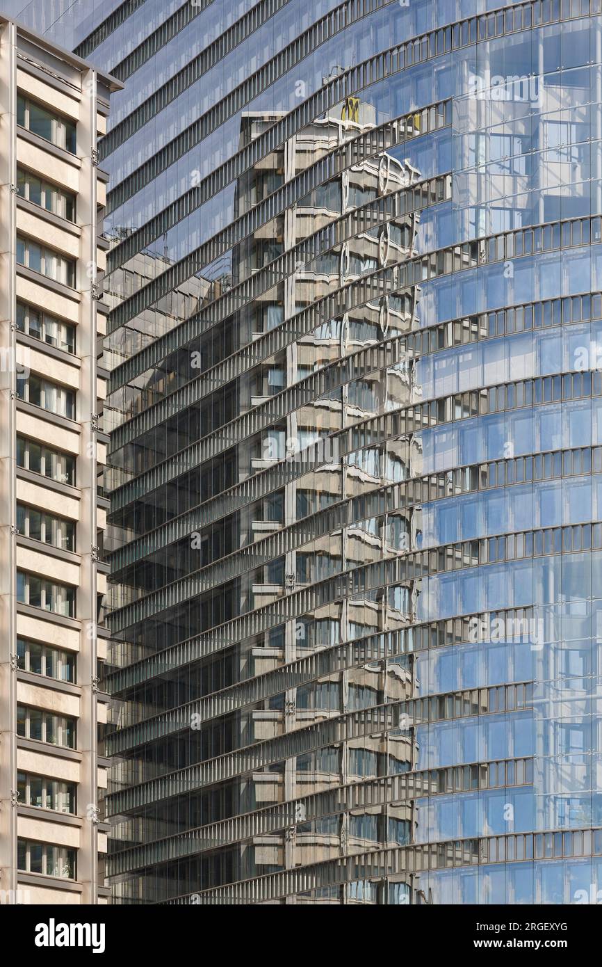 Modern buildings in Vienna city center. Wien skyline. Austria Stock ...