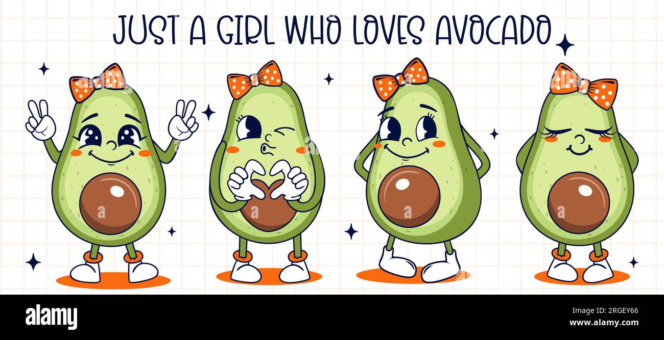 Cartoon avocado clipart hi-res stock photography and images - Alamy