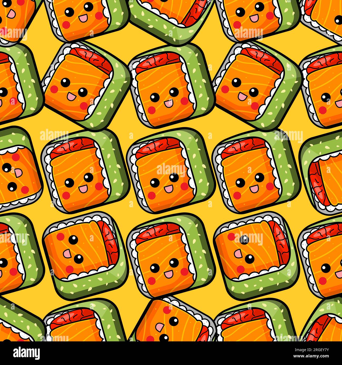 Sushi rolls nori seafood Stock Vector Images - Alamy