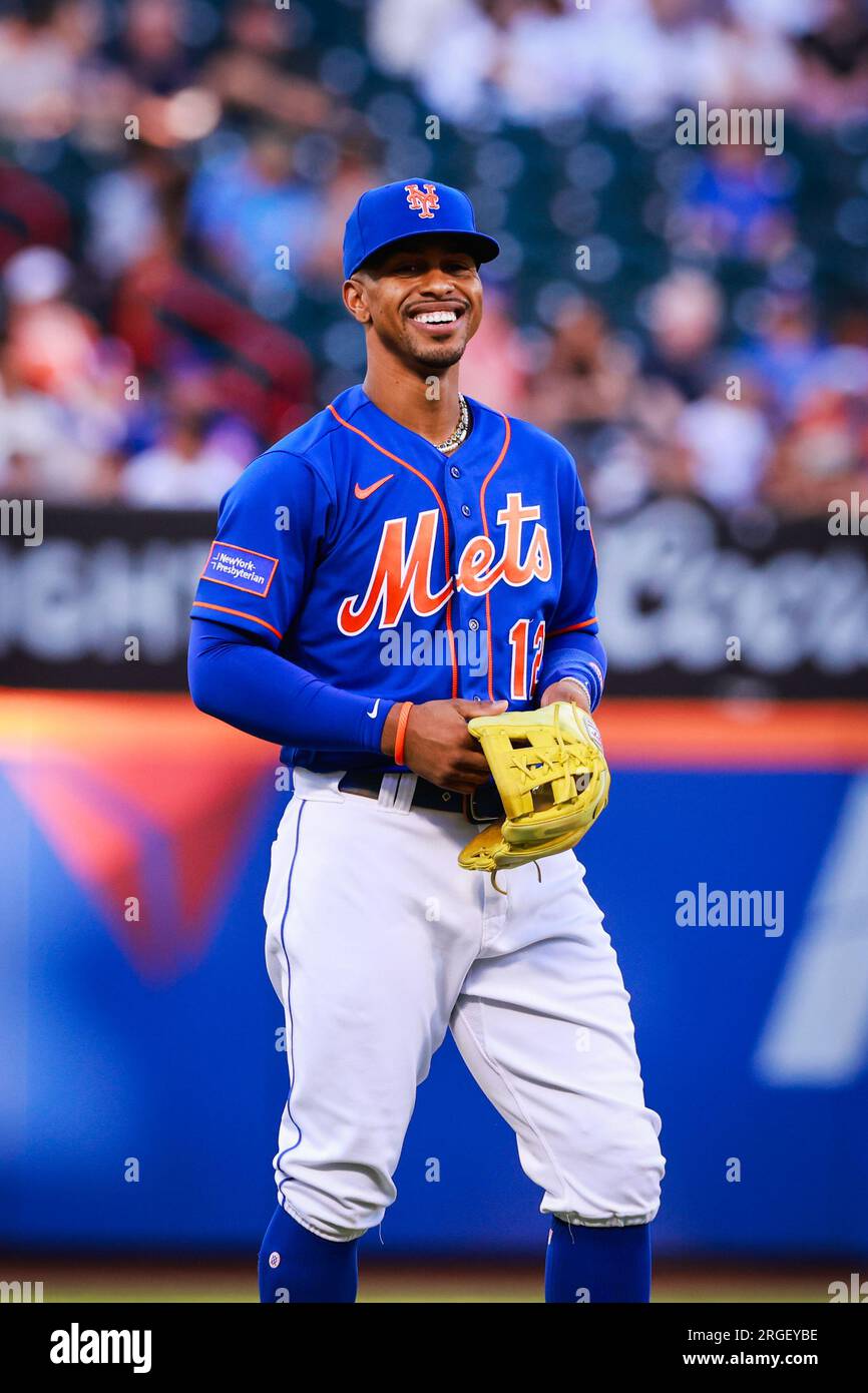 Aug 8, 2023; New York City, New York, New York Mets Short Stop Fransico ...