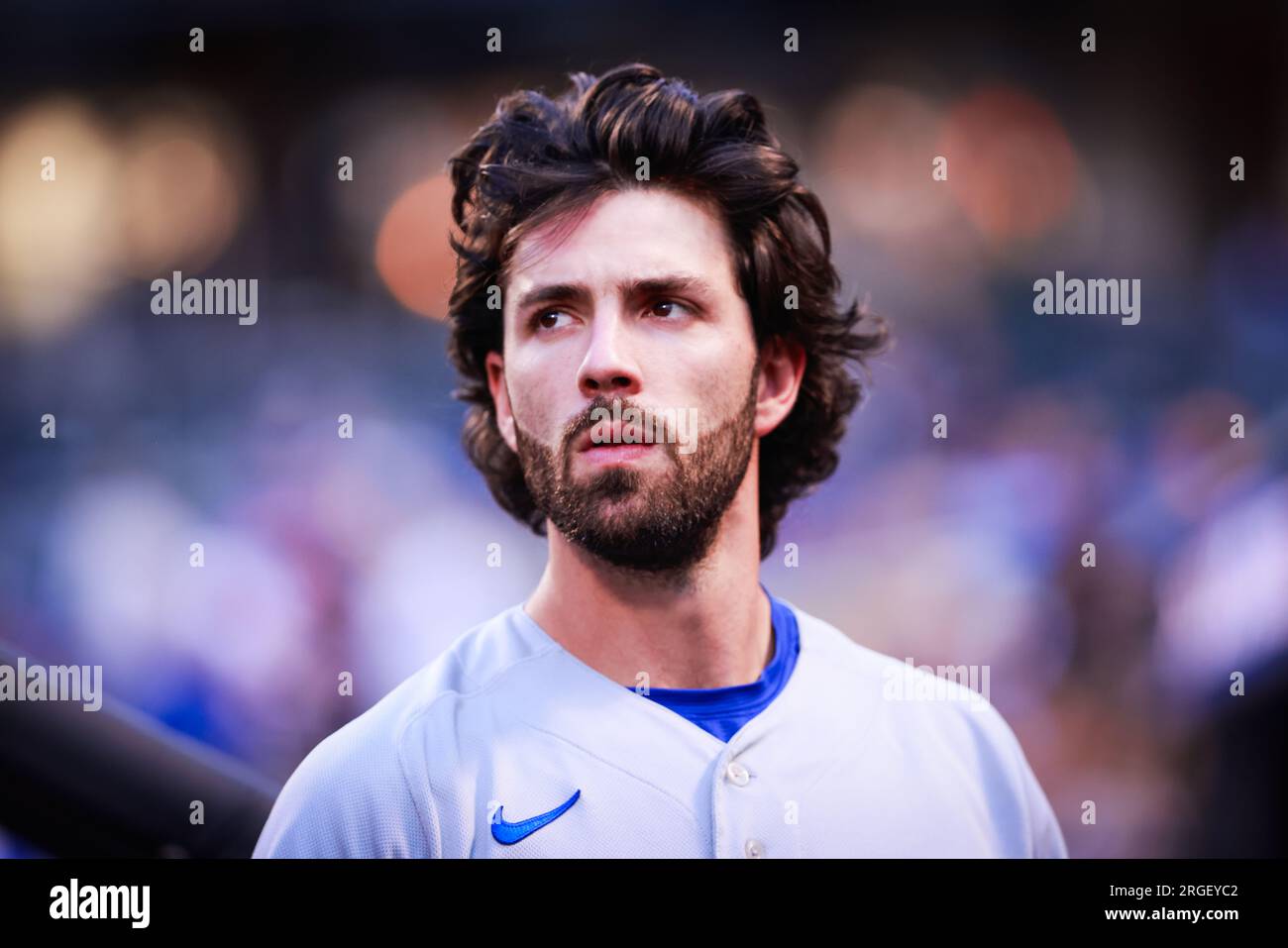 Aug 8, 2023; New York City, New York, USA; Chicago Cubs Short Stop ...