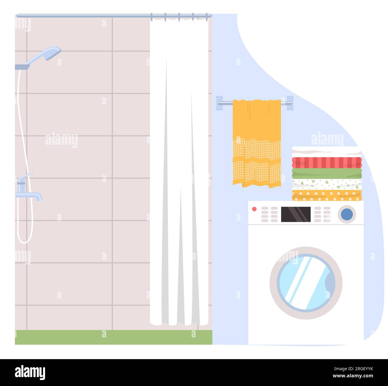 Bathroom laundry room shower Cut Out Stock Images & Pictures - Alamy