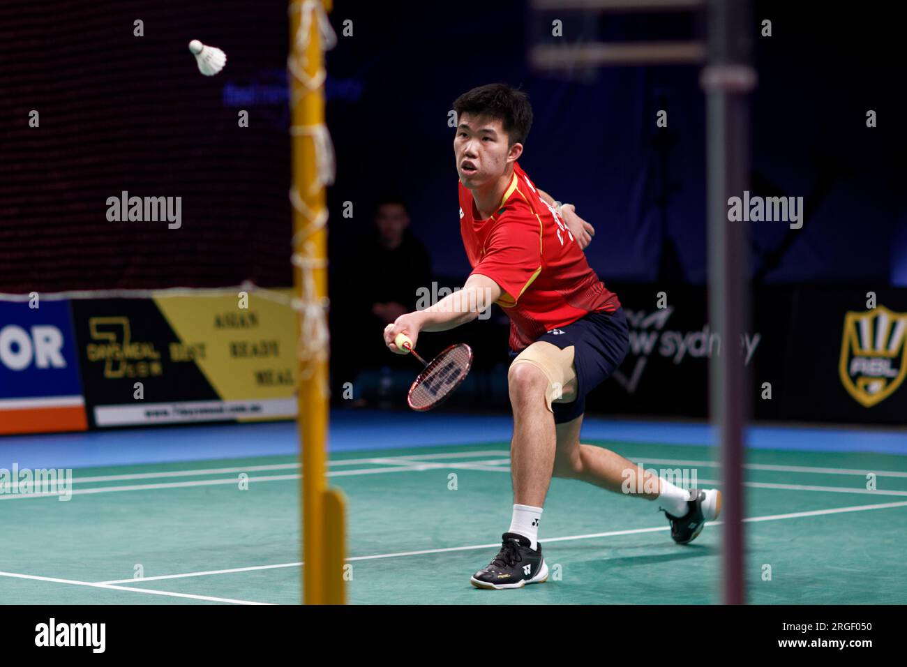 Weng Hong Yang of China in action during the men's singles Final of the ...