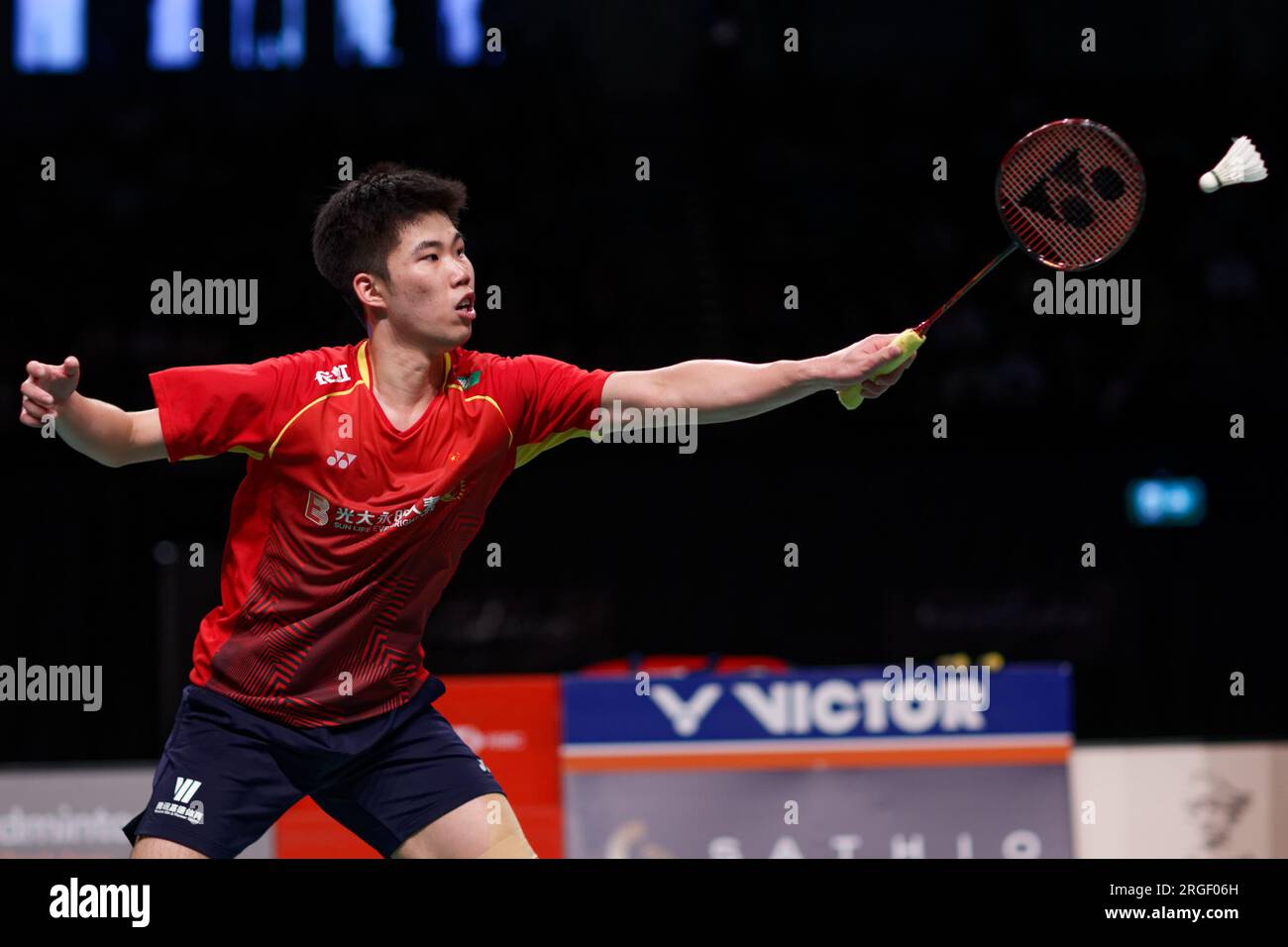 Weng Hong Yang of China in action during the men's singles Final of the ...