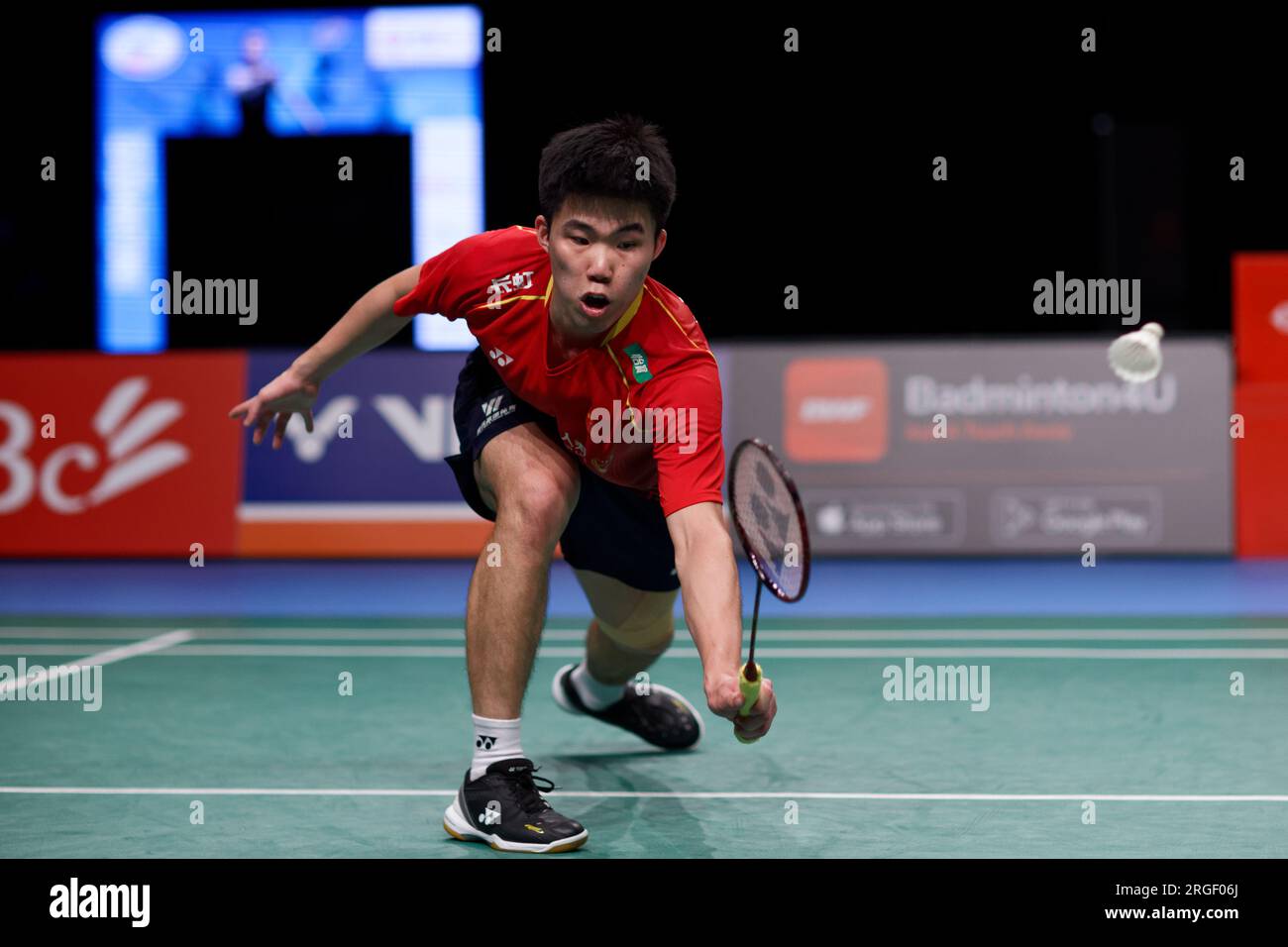 Weng Hong Yang of China in action during the men's singles Final of the ...