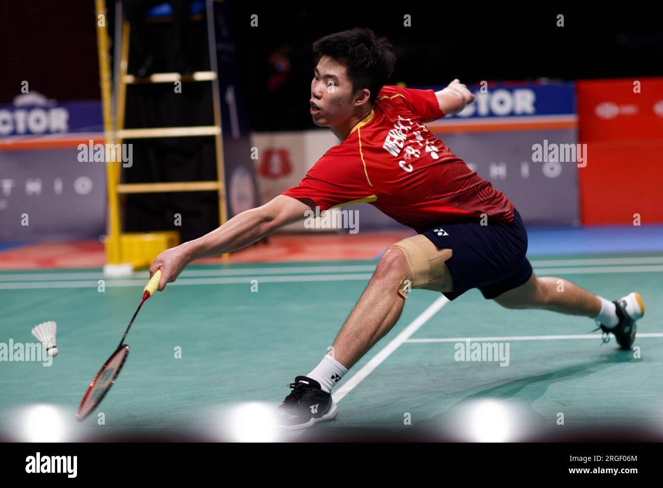Weng Hong Yang of China in action during the men's singles Final of the ...