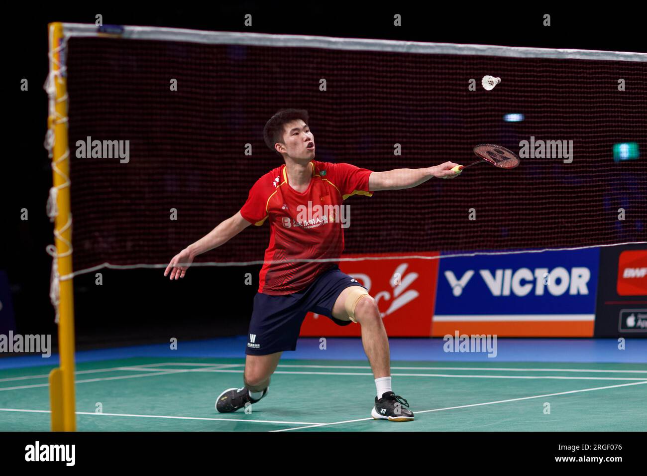 Weng Hong Yang of China in action during the men's singles Final of the ...