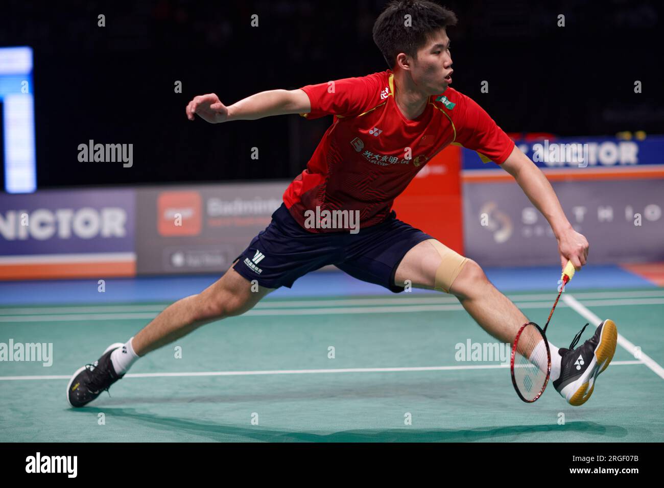 Weng Hong Yang of China in action during the men's singles Final of the ...