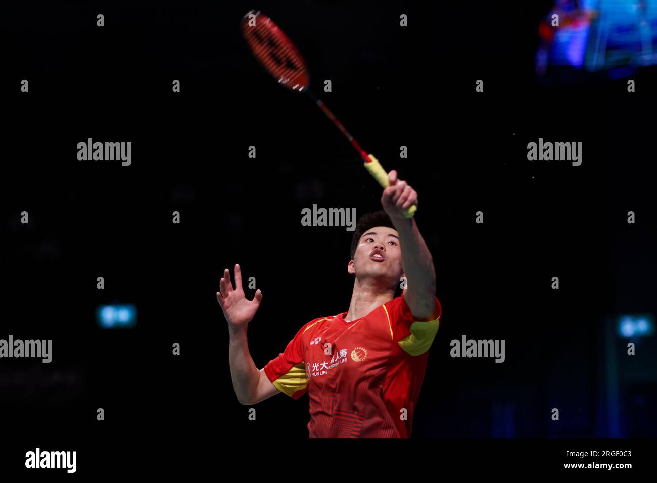 Weng Hong Yang of China in action during the men's singles Final of the ...