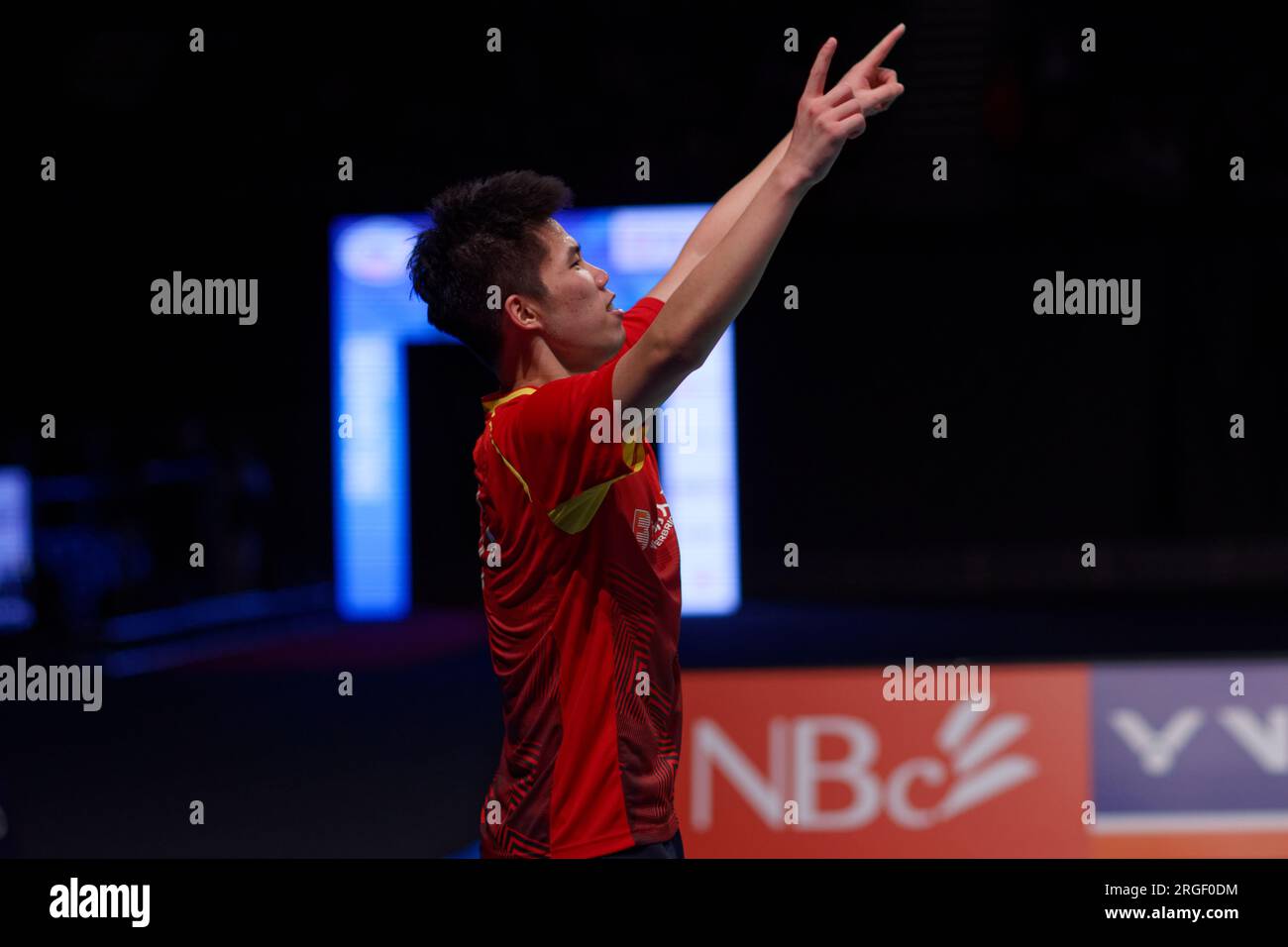 Weng Hong Yang of China celebrates after winning the men's singles ...