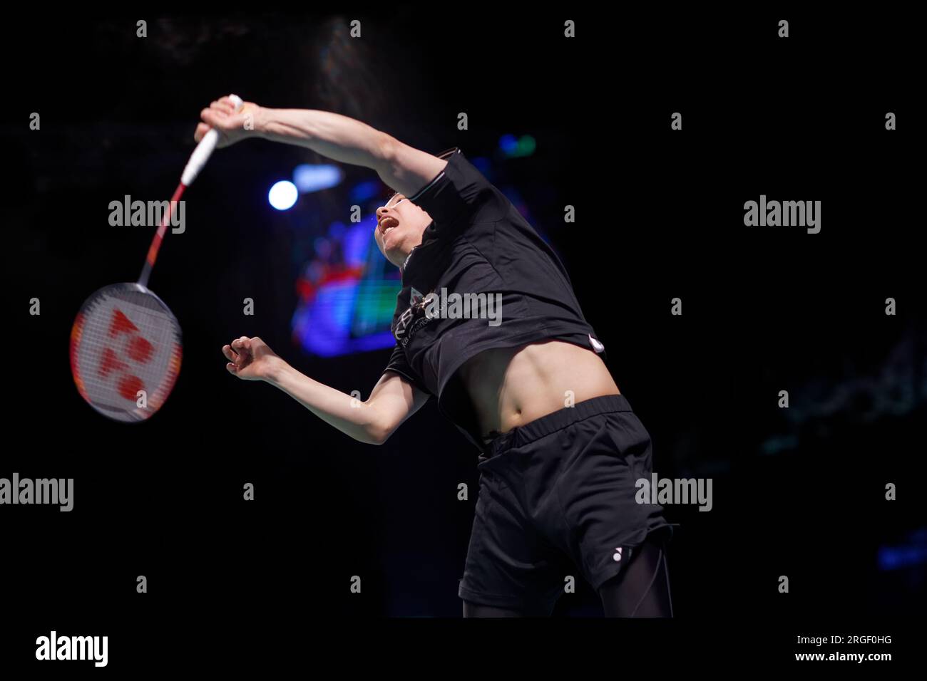 Seo Seung Jae of Korea in action during the mens doubles finals match ...