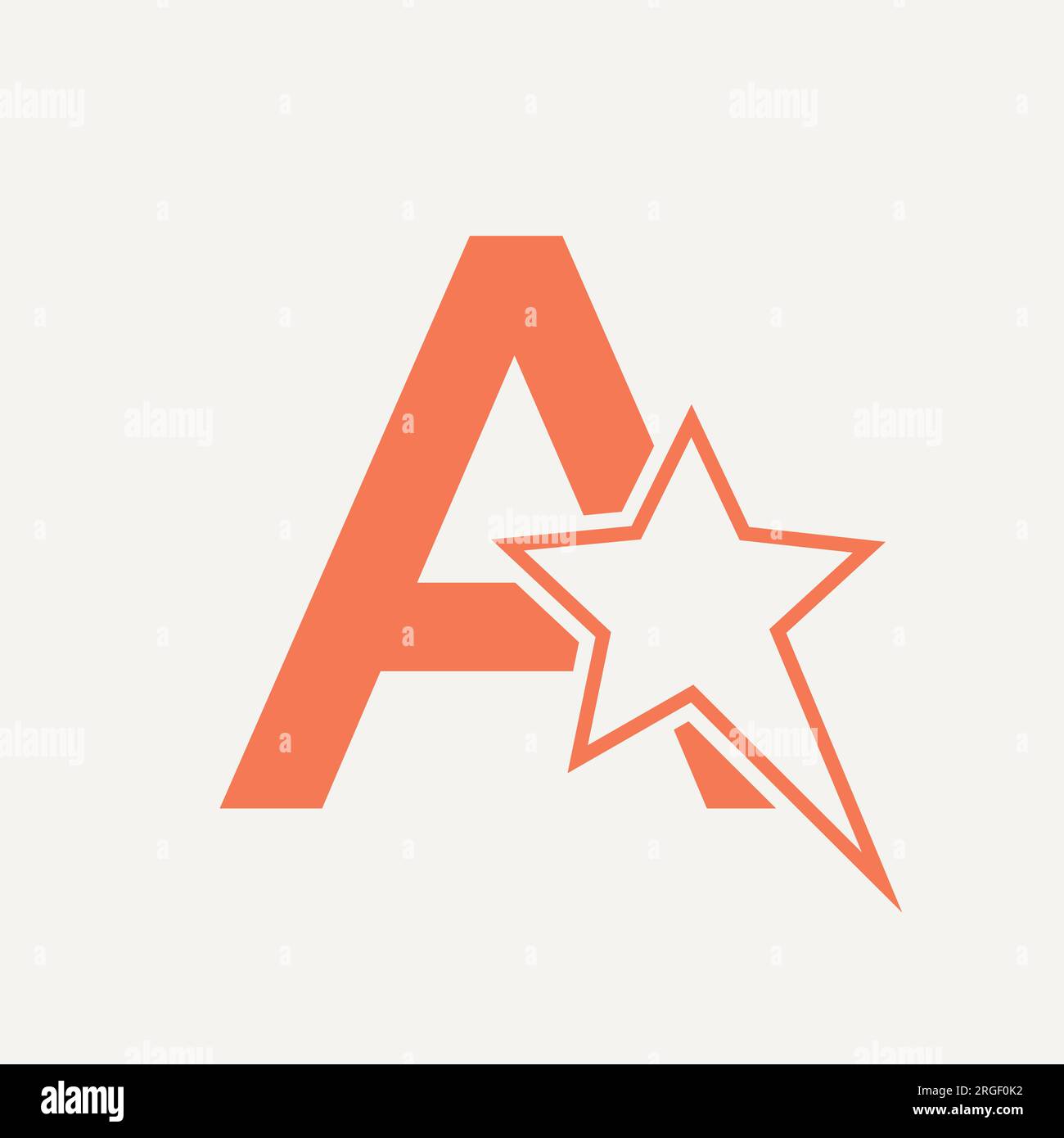 Star Logo On Letter A. Moving Star Symbol Vector Template Stock Vector ...