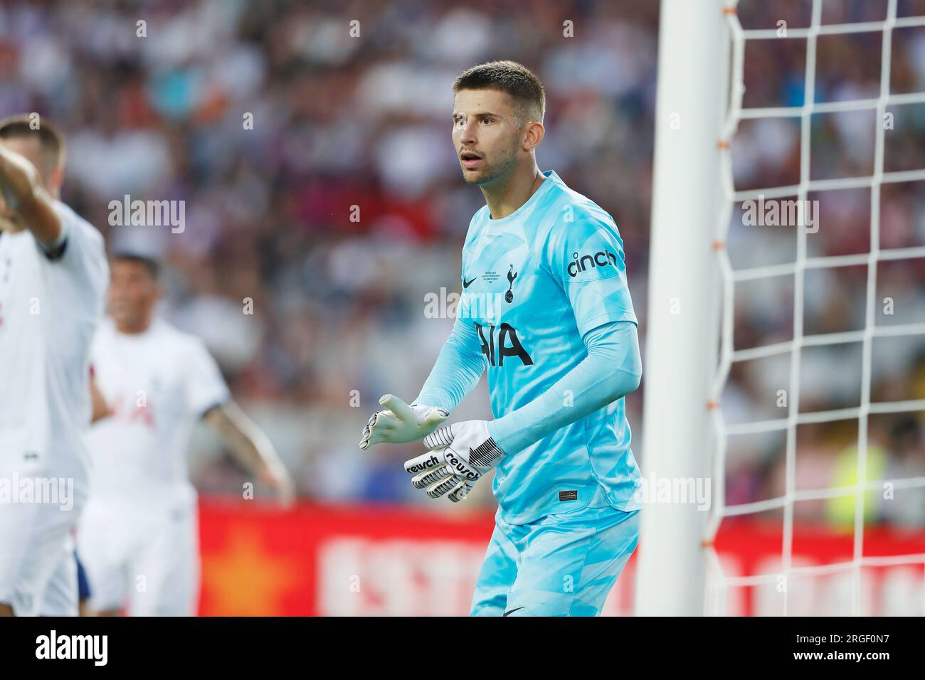 Barcelona, Spain. 8th Aug, 2023. Guglielmo Vicario (Tottenham) Football ...