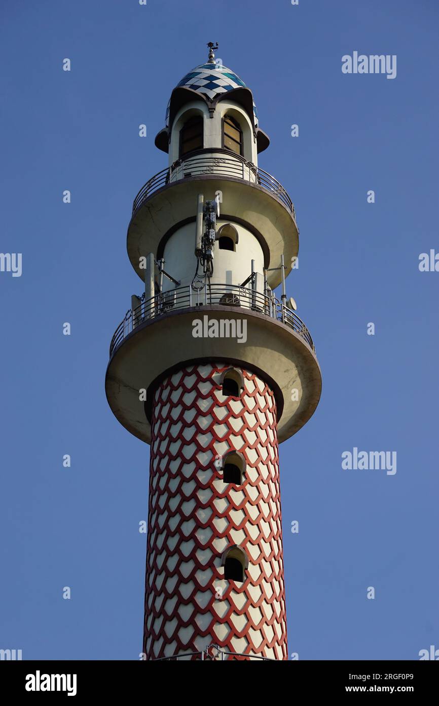 The minaret of a modern mosque Stock Photo - Alamy