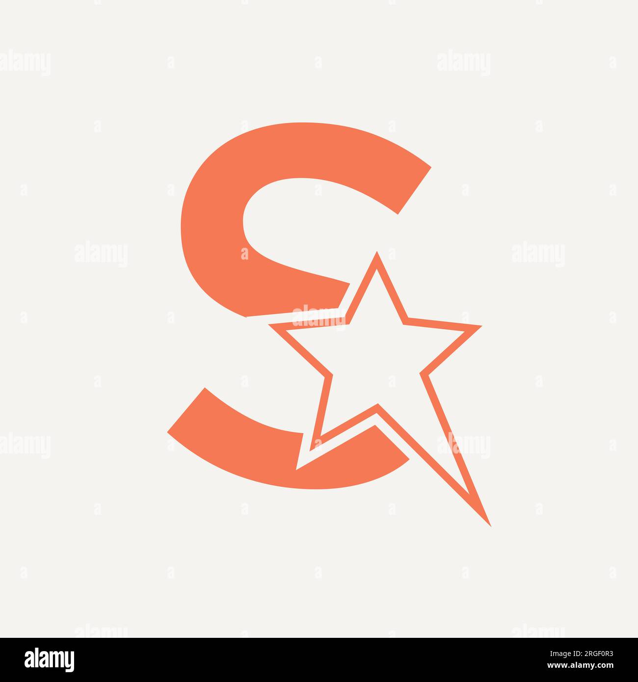 Star Logo On Letter S. Moving Star Symbol Vector Template Stock Vector ...