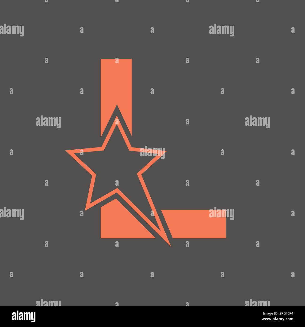 Star Logo On Letter L. Moving Star Symbol Vector Template Stock Vector ...