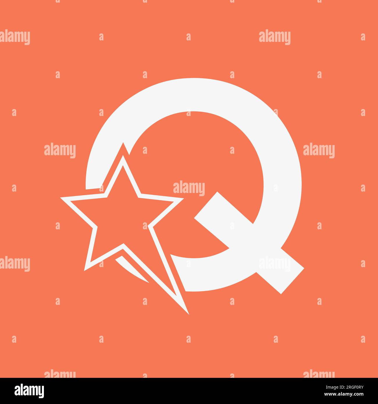 Star Logo On Letter Q. Moving Star Symbol Vector Template Stock Vector ...