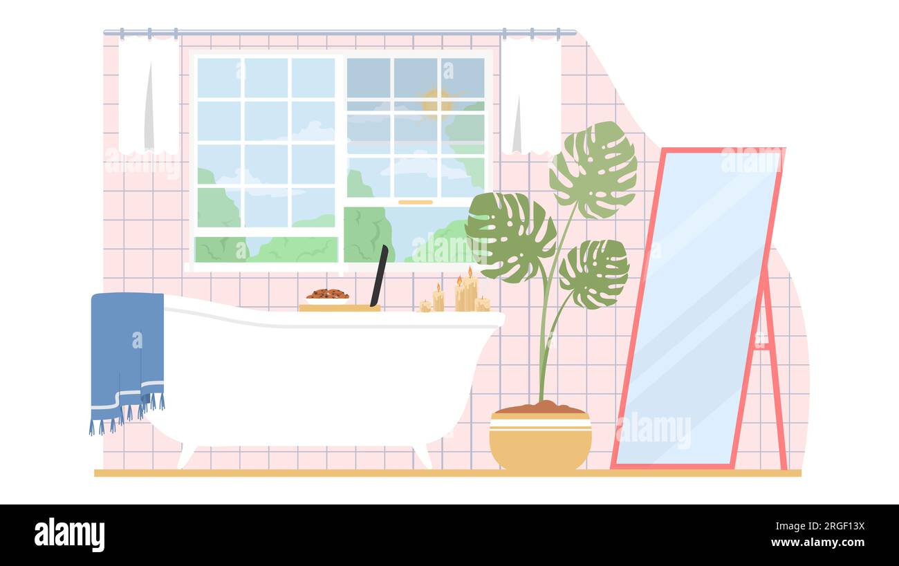 Filled bathtub Stock Vector Images - Alamy