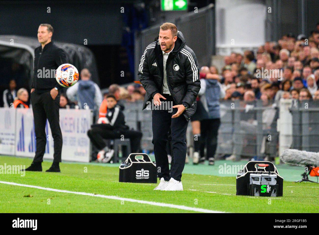 Copenhagen, Denmark. 08th Aug, 2023. Head coach Jacob Neestrup of FC ...