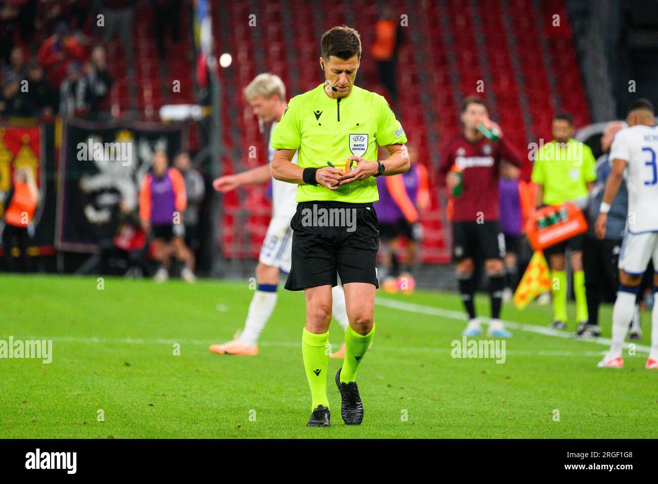 Copenhagen, Denmark. 08th Aug, 2023. Referee Benoit Bastien seen during ...