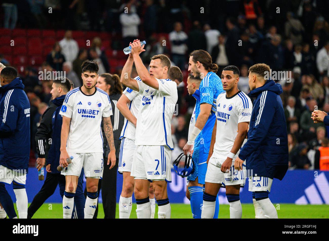 Copenhagen, Denmark. 08th Aug, 2023. Viktor Claesson (7) of FC Copenhagen seen after the UEFA ...