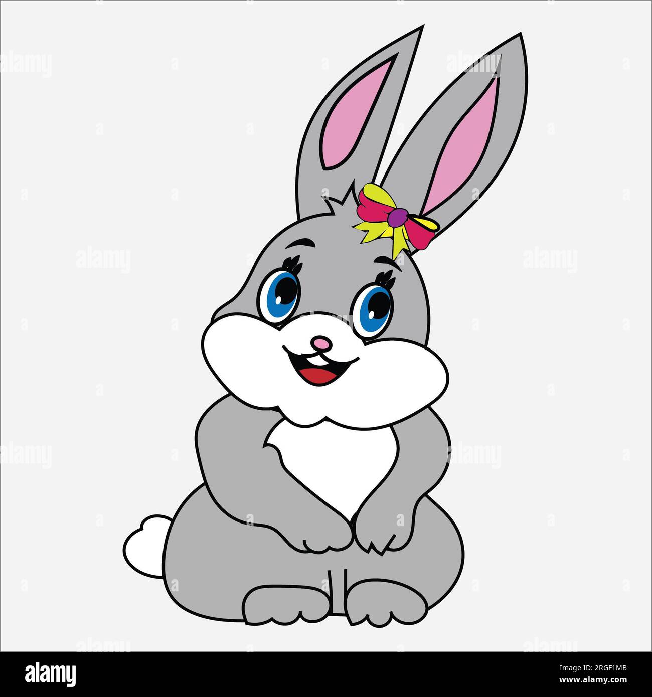 Most Beautiful Bunny Smiling Illustration Design Stock Photo - Alamy