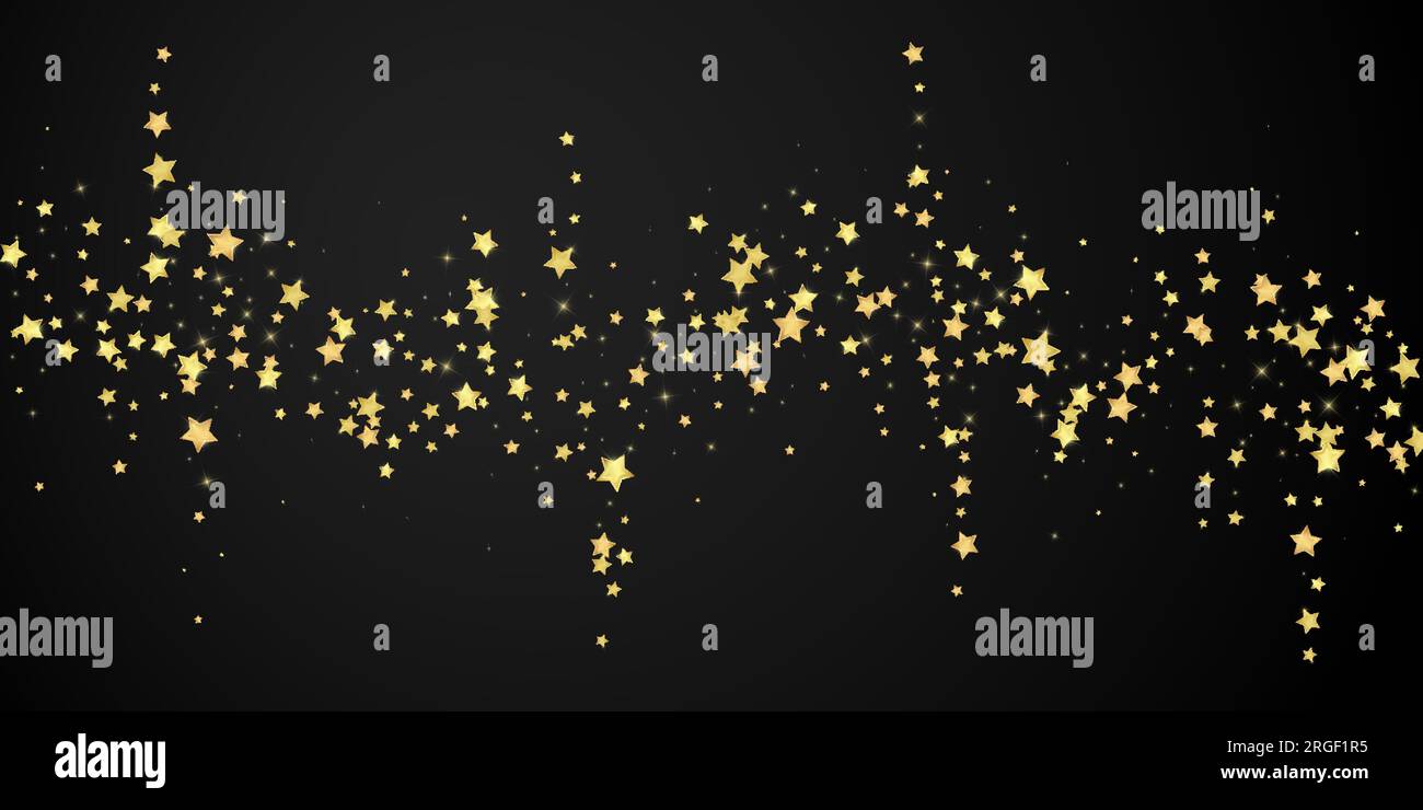 Magic stars vector overlay. Gold stars scattered around randomly ...