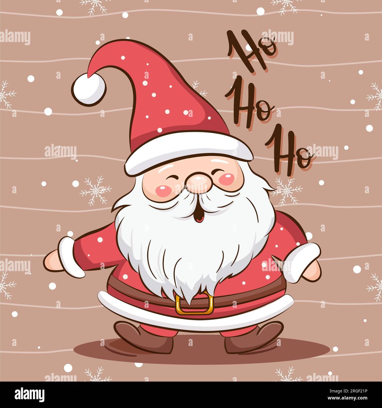 Merry Christmas, Santa Claus with text ho ho ho Stock Vector Image ...