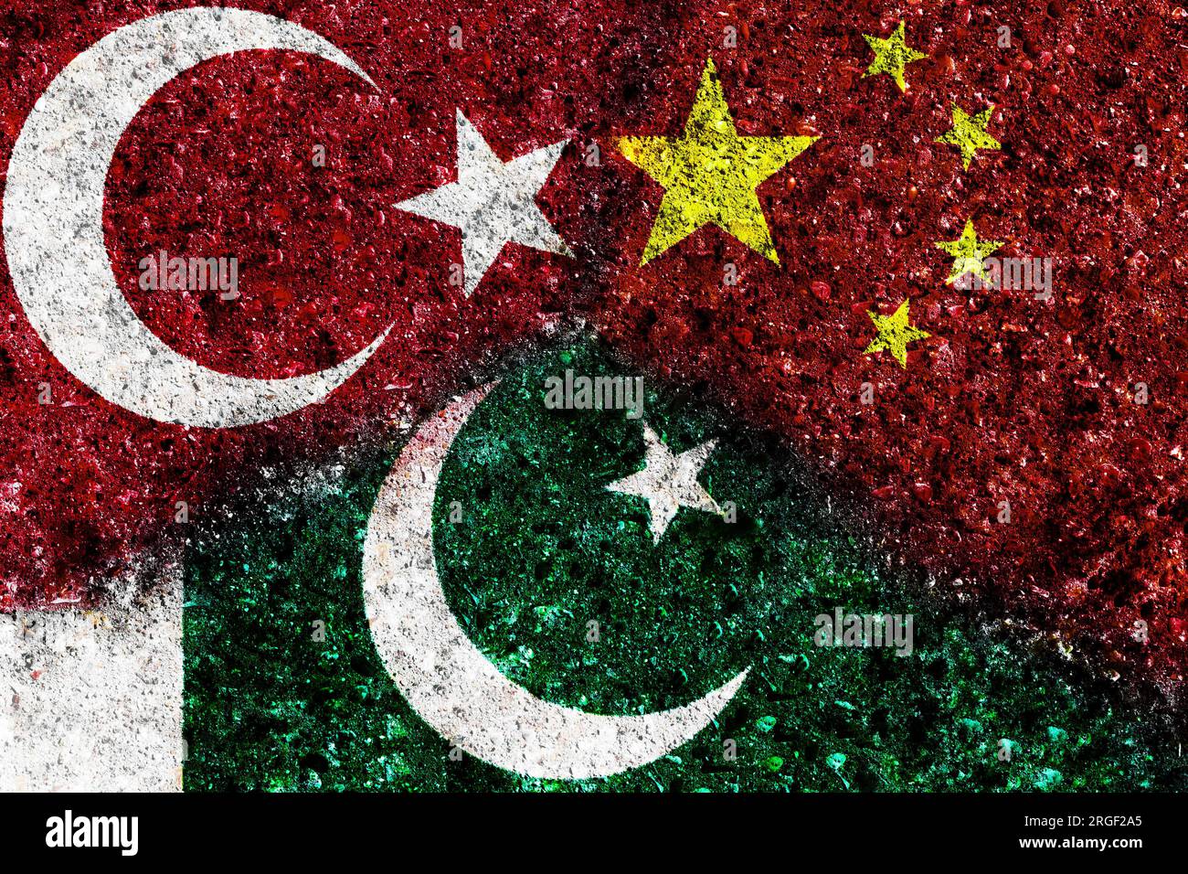 Flags: China, Pakistan and Turkey. China, Pakistan and Turkey flags ...