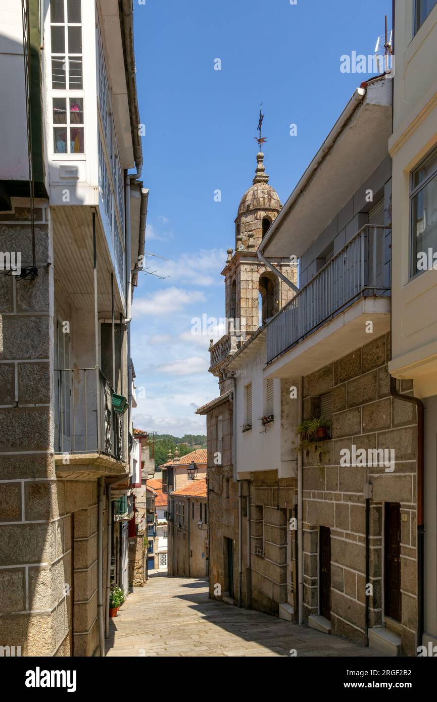Historic buildings in centre of medieval town, Ribadavia, Ourense ...