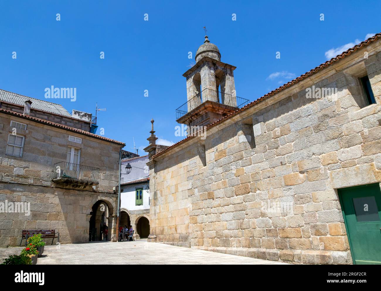 Historic buildings in centre of medieval town, Ribadavia, Ourense ...