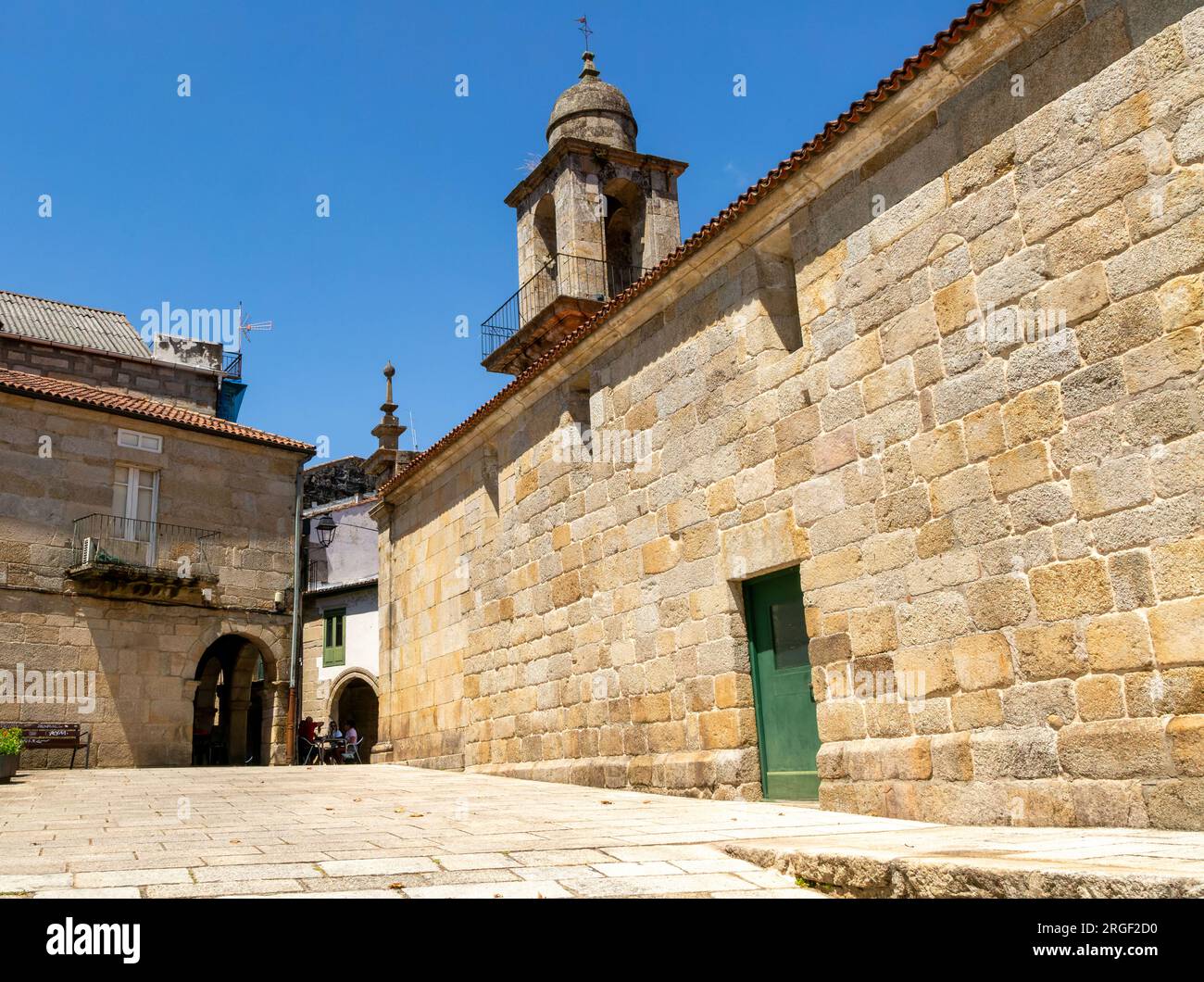 Historic buildings in centre of medieval town, Ribadavia, Ourense ...