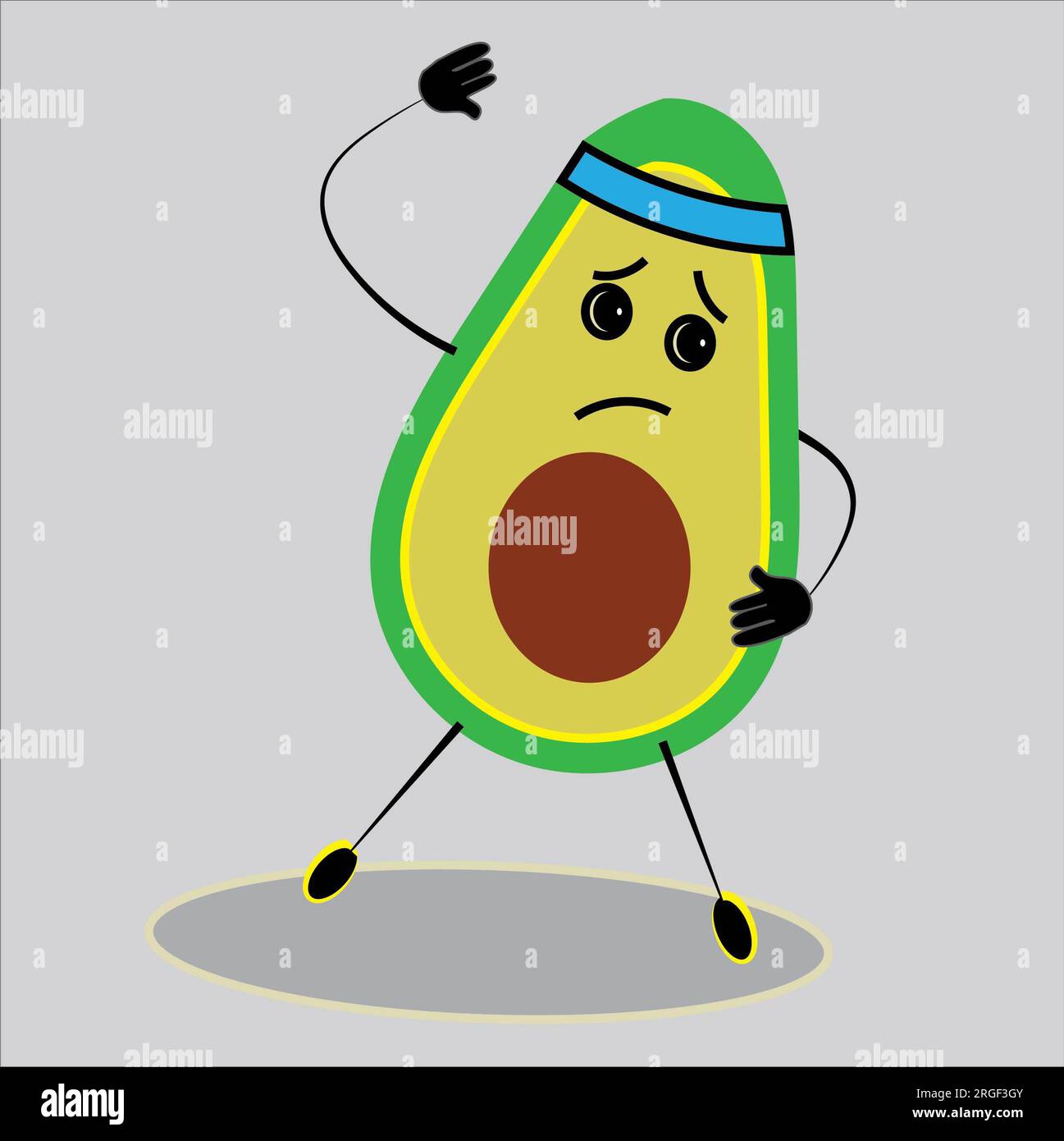 A Most Sad Avocado Yoga Illustration Design Stock Photo - Alamy