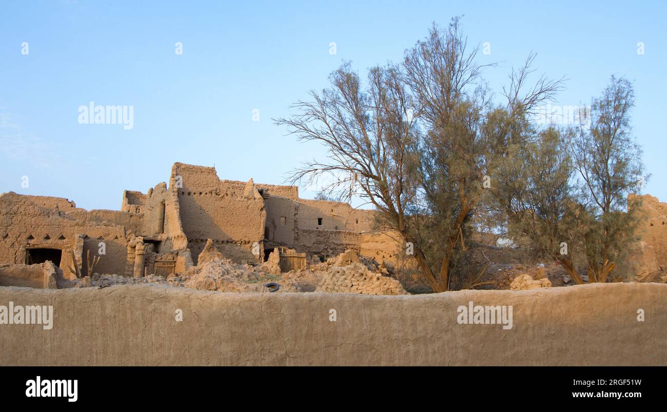 Ruins of ancient arab middle eastern old town built of mud bricks, old ...