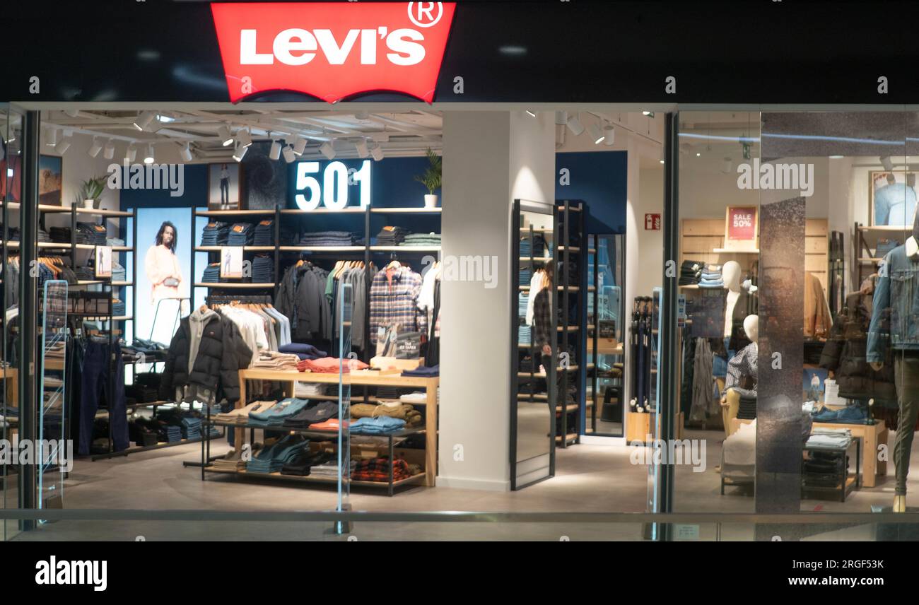 Lewis shop at Stadion Center Mall near U Bahn Stadium station Stock ...