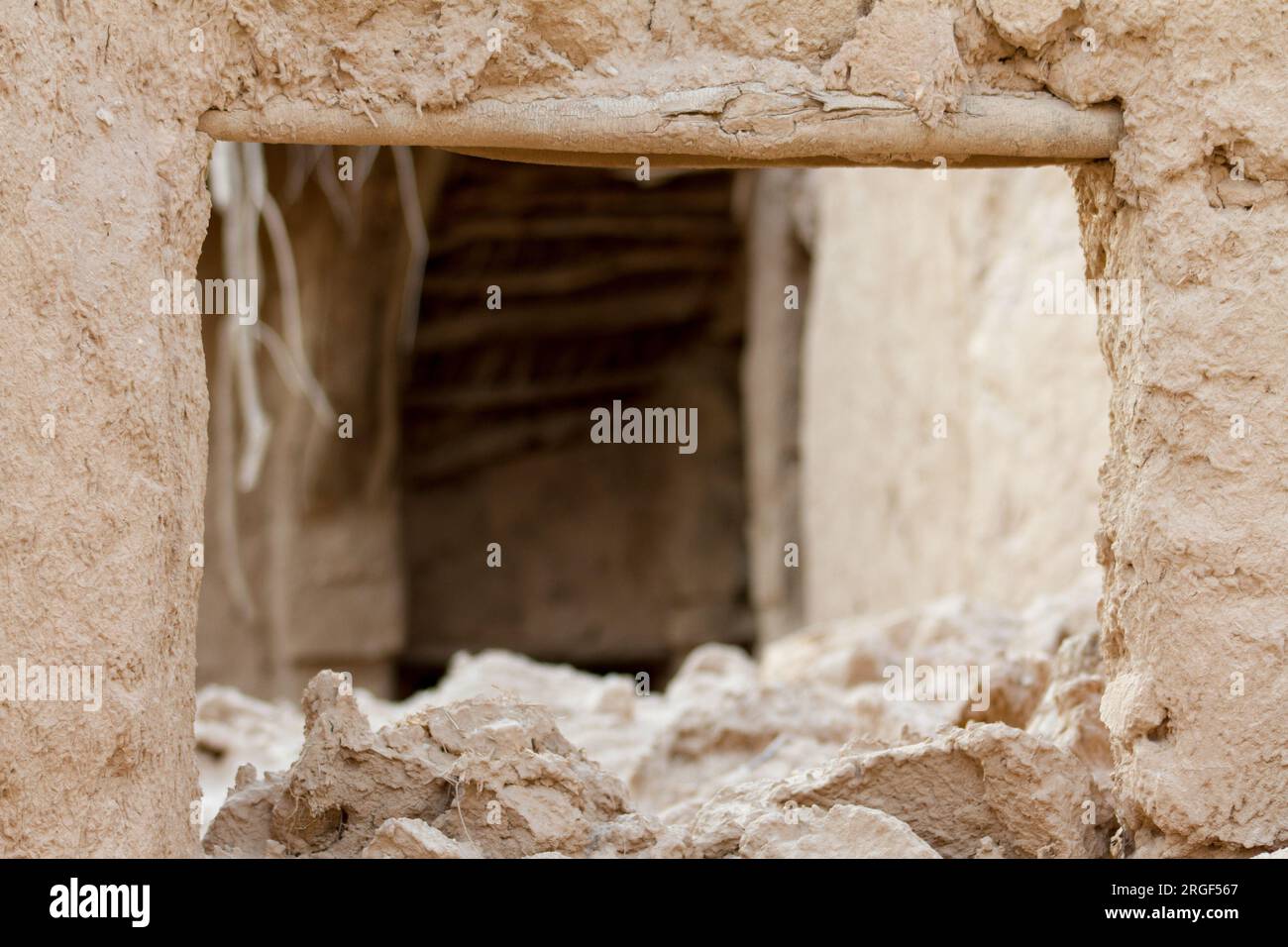 Ruins of ancient arab middle eastern old town built of mud bricks, old ...