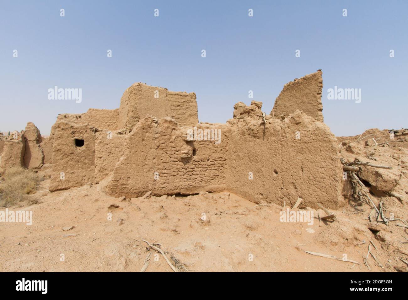 Ruins of ancient arab middle eastern old town built of mud bricks, old ...