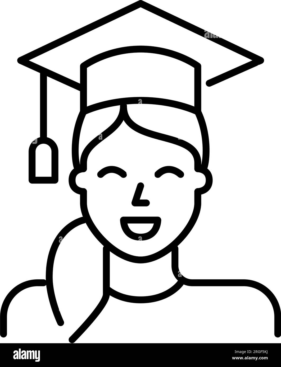 Bachelor university graduate. Smiling young woman wearing graduation ...