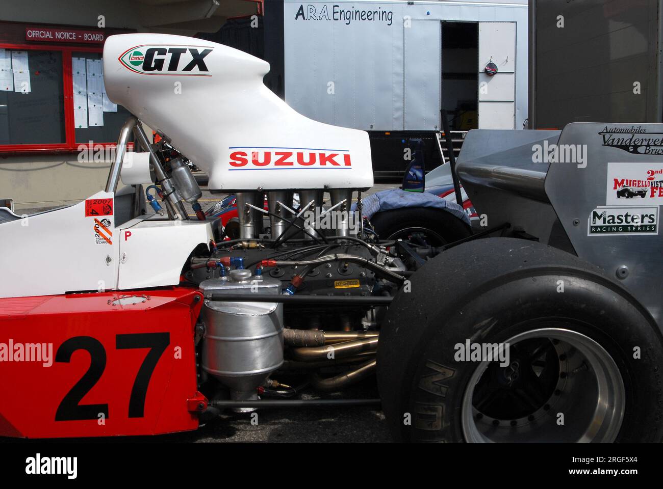 Mugello Circuit 1 April 2007: Detail of Historic Trojan-Tauranac Racing ...