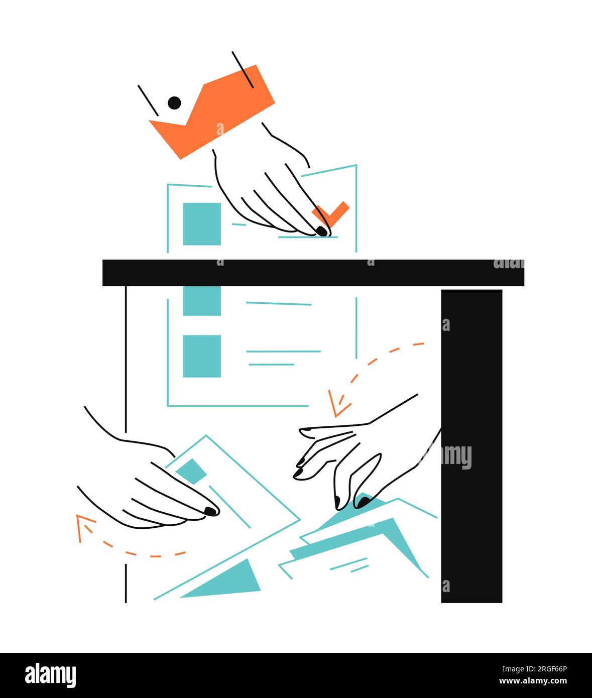 Voting box - colorful flat design style illustration Stock Vector Image ...