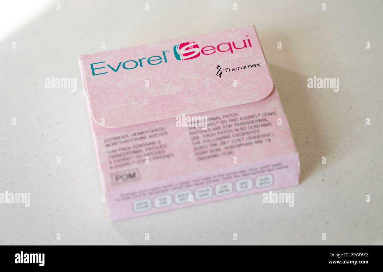 Evorel sequi hrt patches hi-res stock photography and images - Alamy