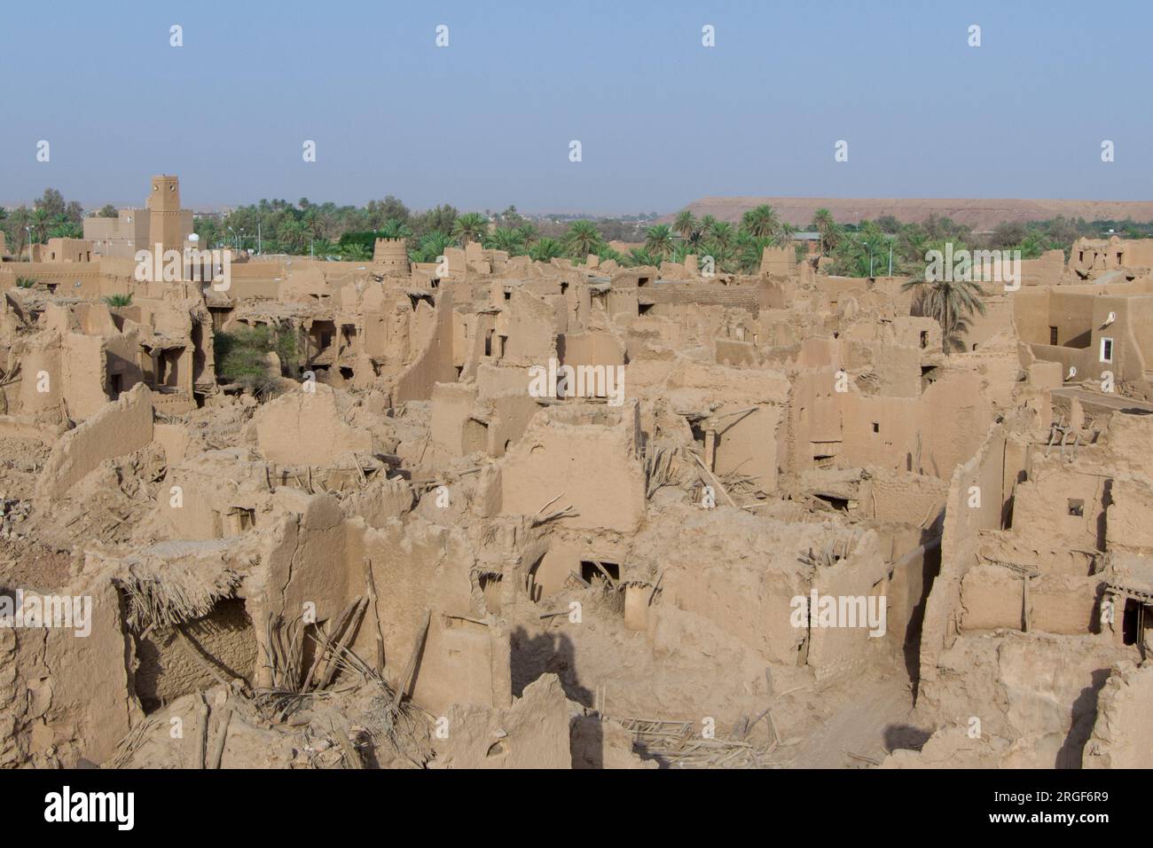 Ruins of ancient arab middle eastern old town built of mud bricks, old ...