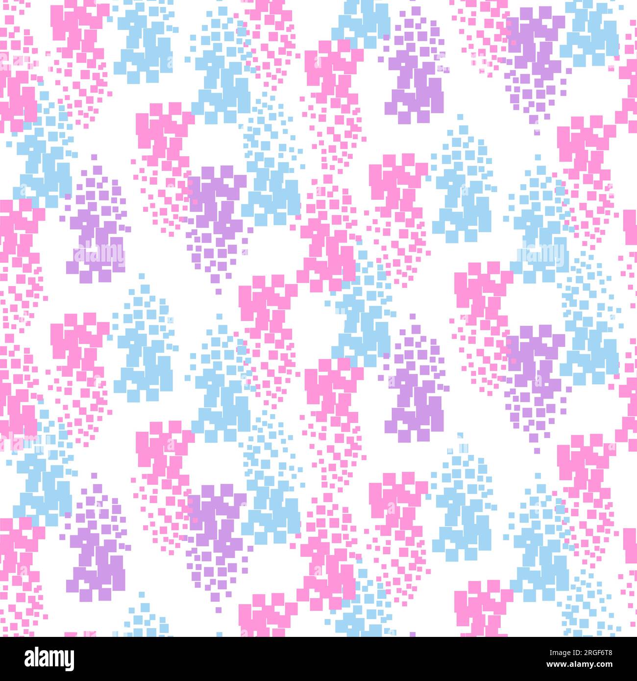 Seamless dots spotted patches pattern. Abstract blue pink all over ...